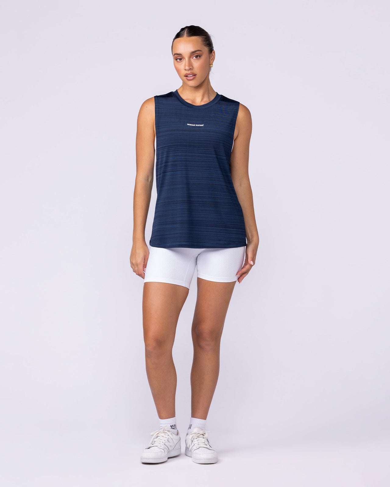 Active Drop Arm Training Tank - Navy – Muscle Nation