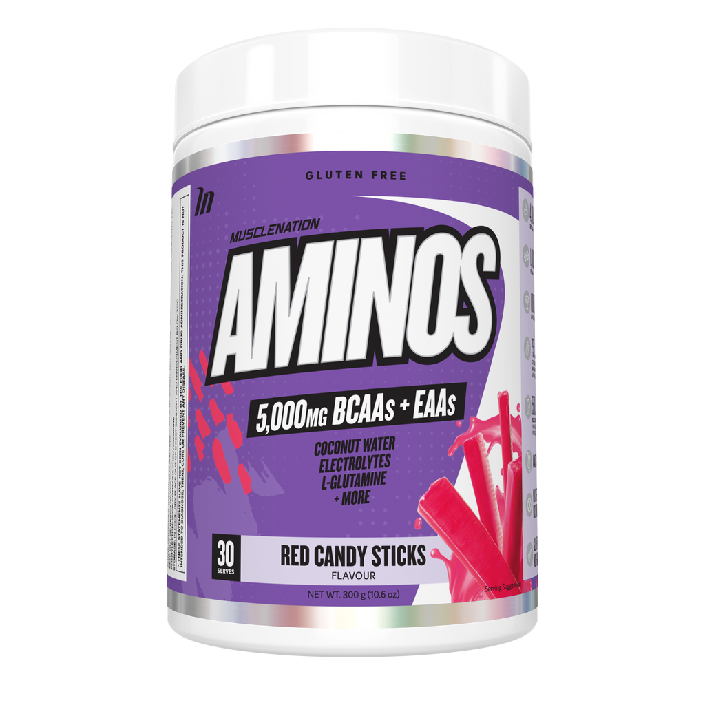 AMINOS + HYDRATION - Red Candy Sticks - 30 serves - Muscle Nation