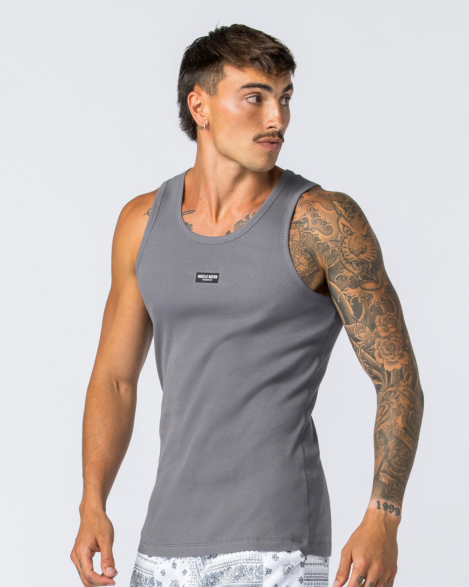 Rib Fitted Training Tank - Tornado - Muscle Nation
