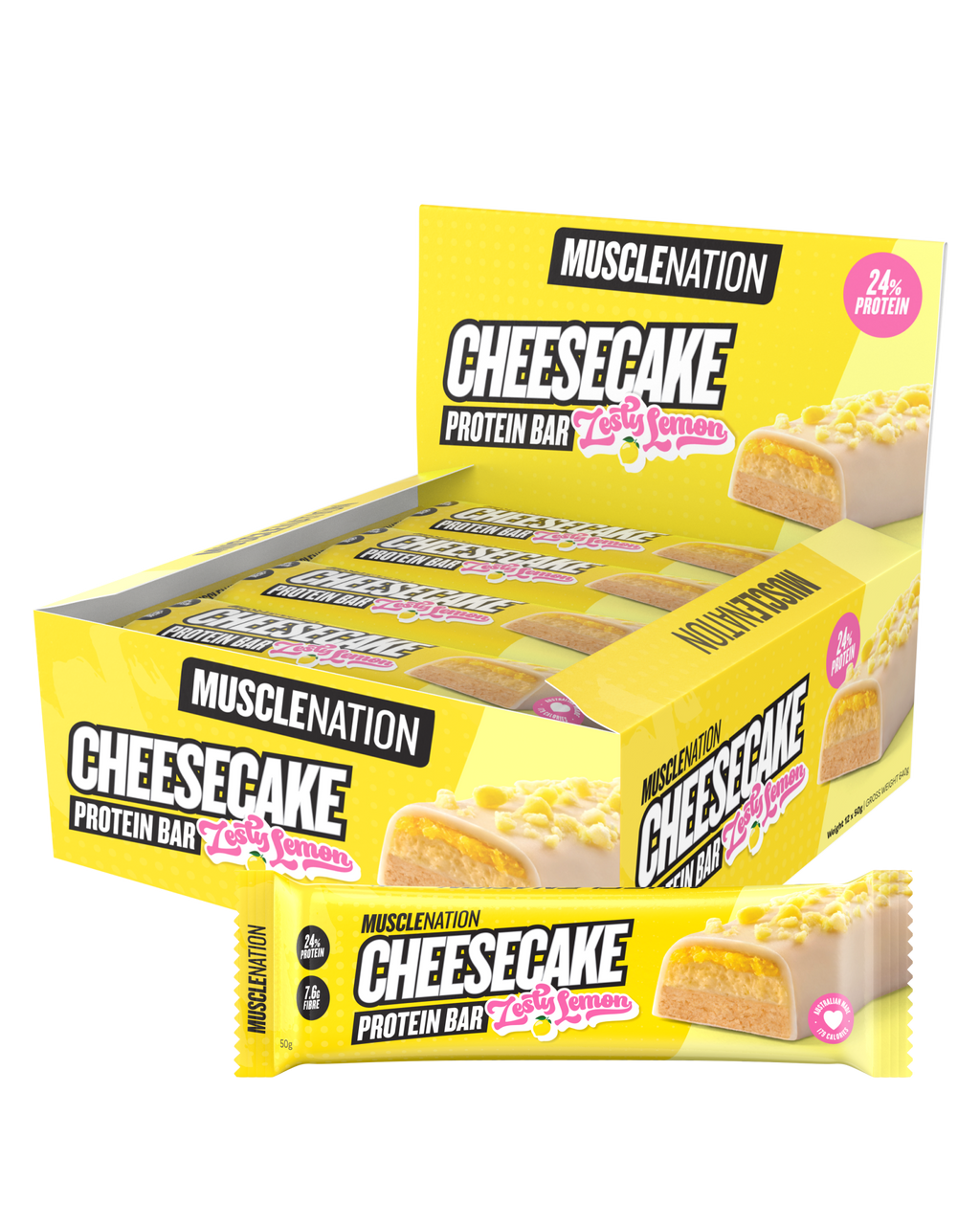 CHEESECAKE Protein Bar - Zesty Lemon - Box of 12 – Muscle Nation