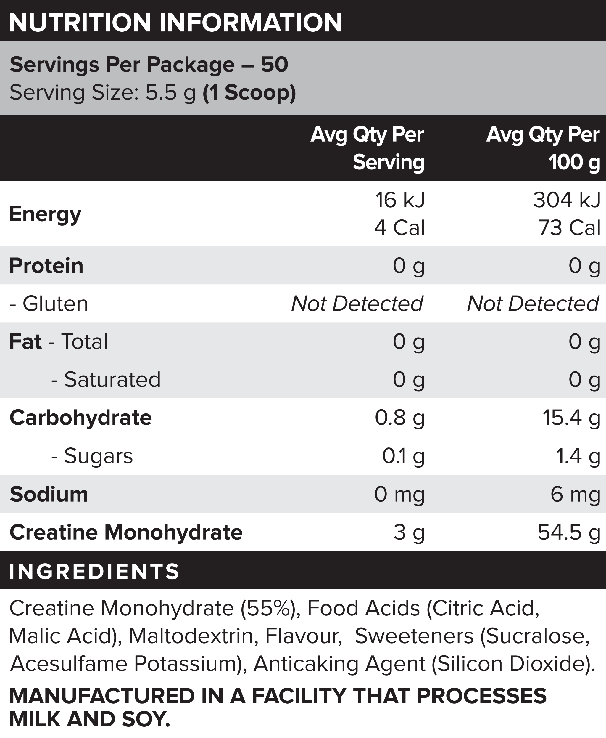 CREATINE MONOHYDRATE - Passionfruit - 50 serves – Muscle Nation