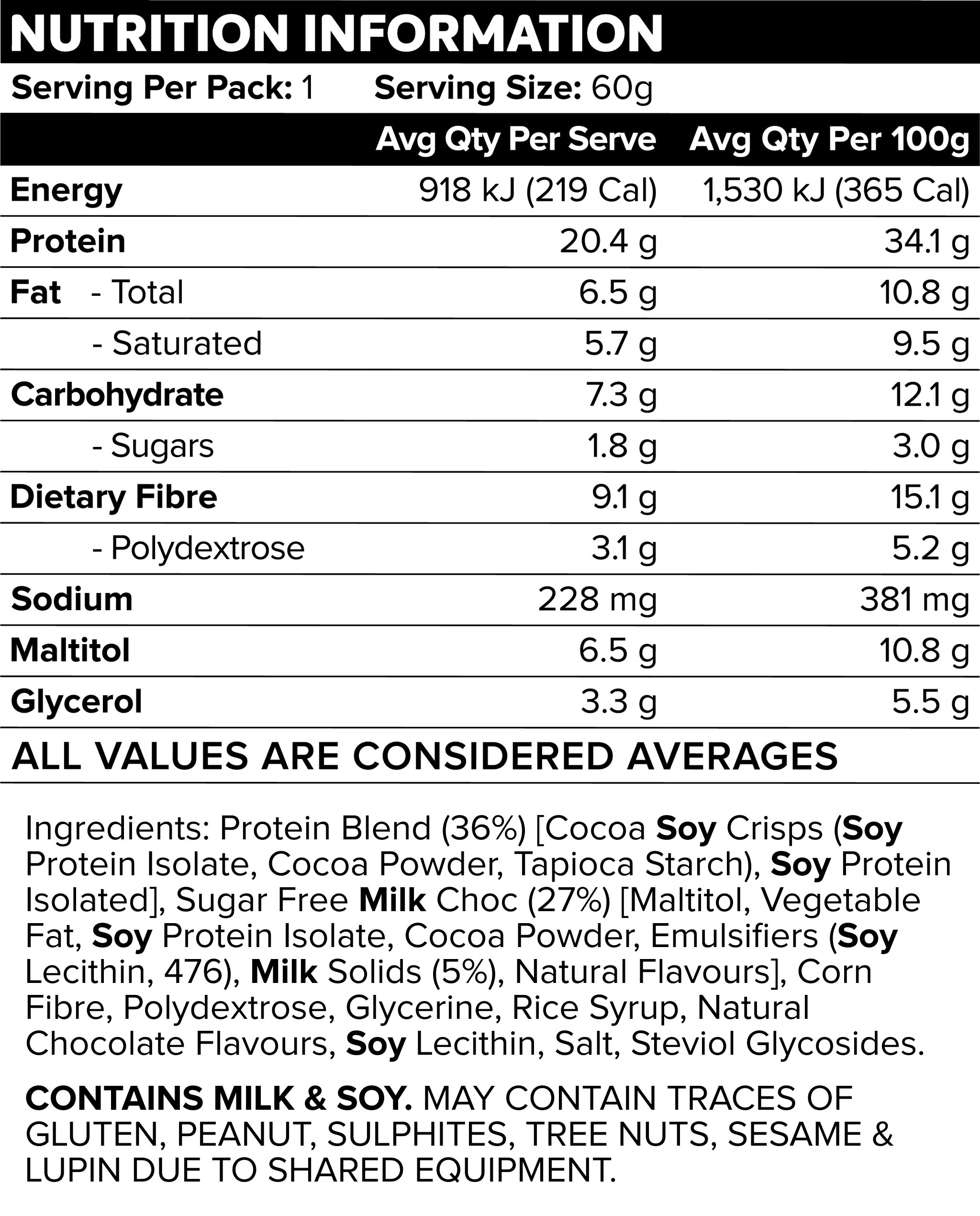 CRISP Protein Bar - Choc Brownie - Box of 12 – Muscle Nation