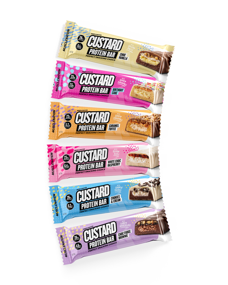 CUSTARD Protein Bar - Variety Pack - 6 Bars - Muscle Nation
