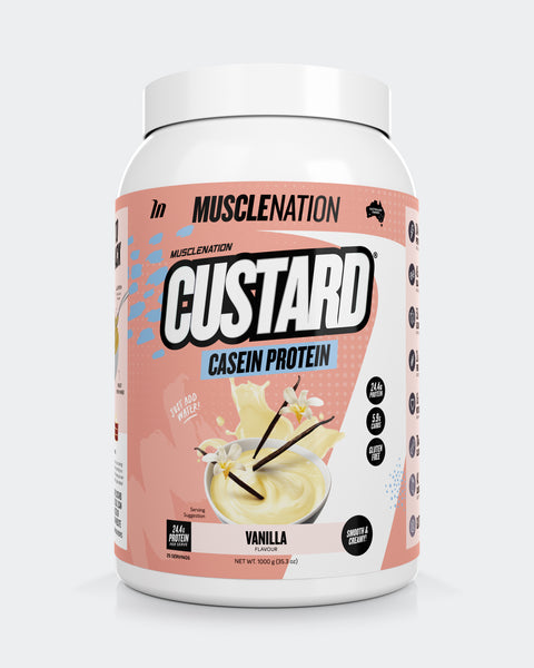 CUSTARD Casein Protein - Vanilla - 25 serves - Muscle Nation