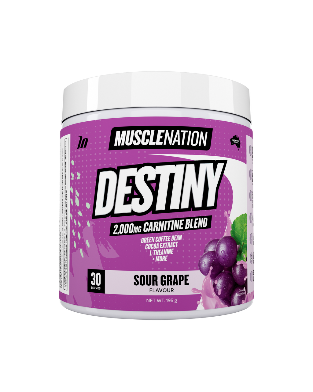 DESTINY Pre Workout Burn - Sour Grape - 30 serves – Muscle Nation