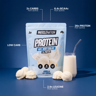 WHEY Protein Isolate - Vanilla Ice Cream - 30 serves – Muscle Nation
