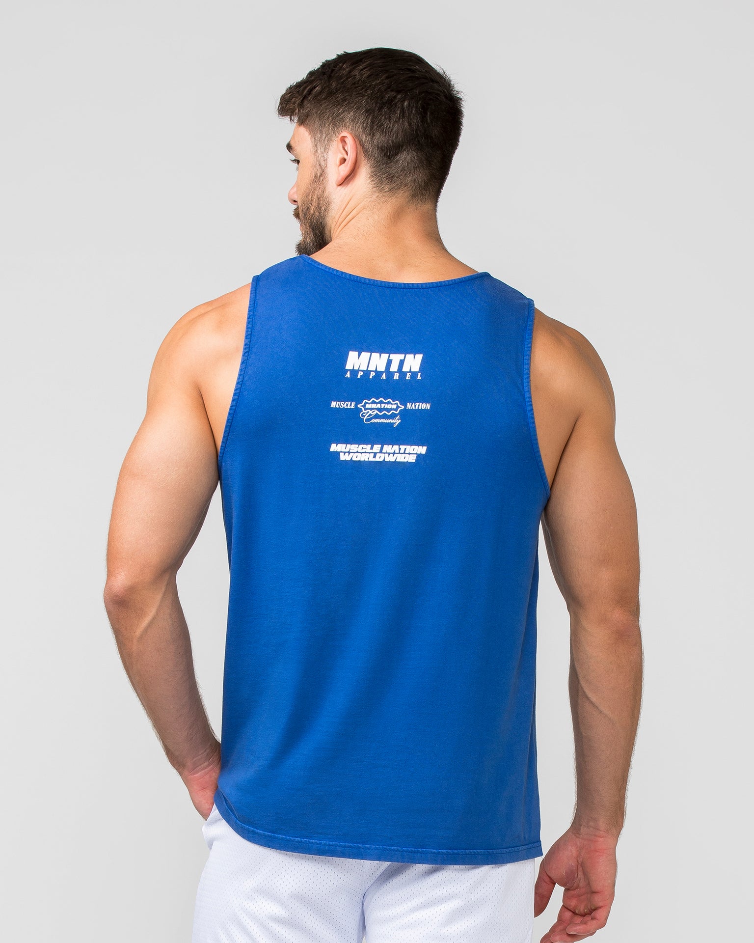 H-Back Represent Tank - Washed Bondi Blue – Muscle Nation