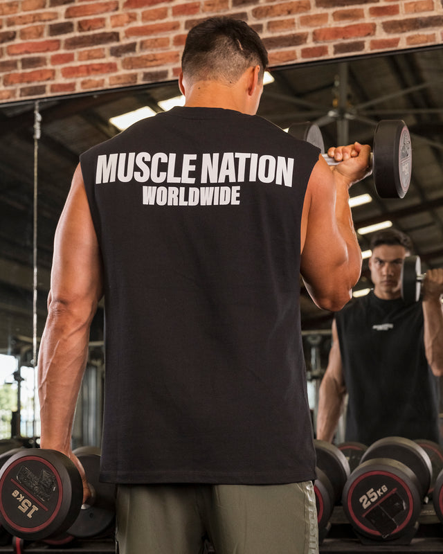 Worldwide Muscle Tank - Black – Muscle Nation
