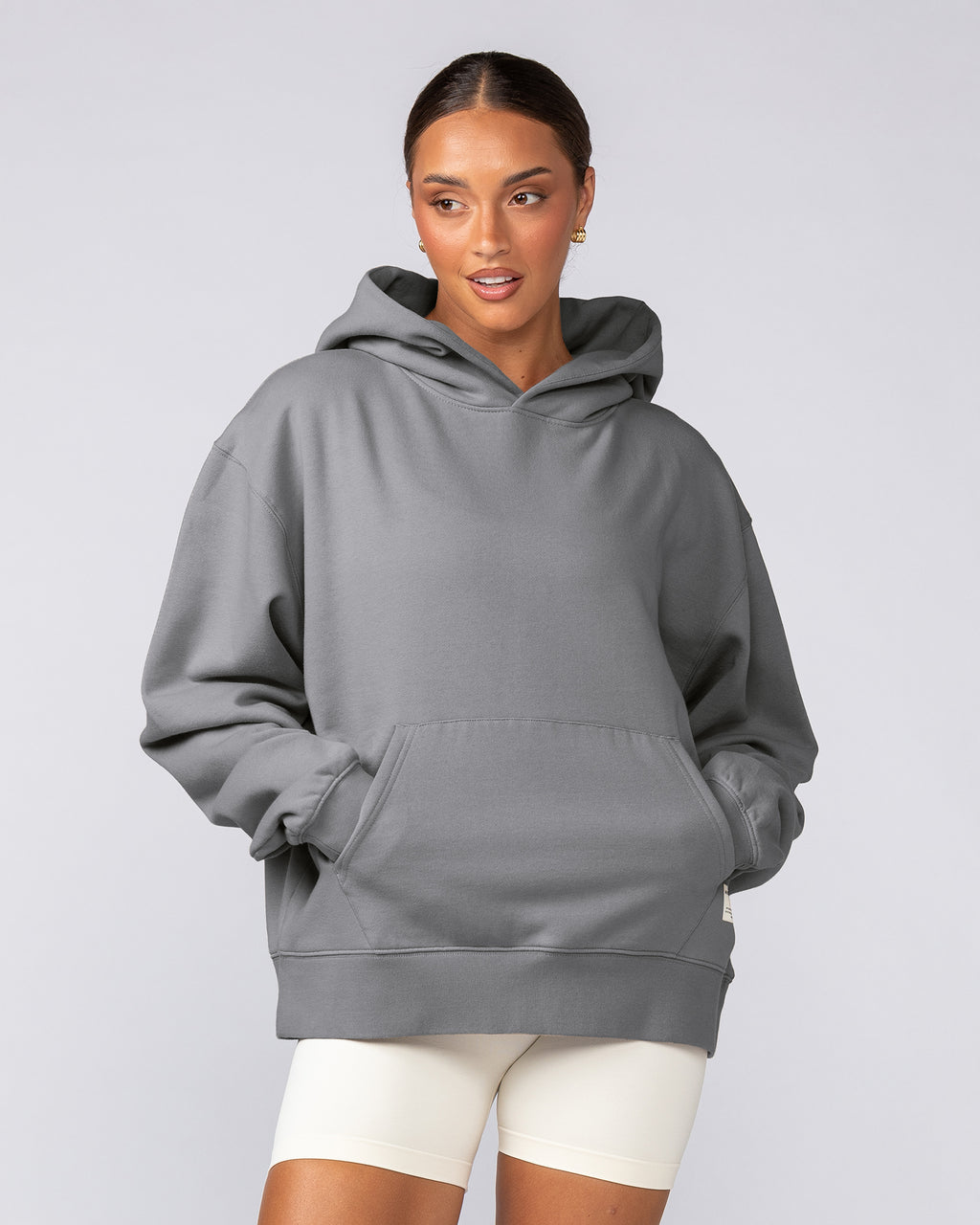 Lee Lem Cropped Hoodie - Washed Platinum Grey – Muscle Nation