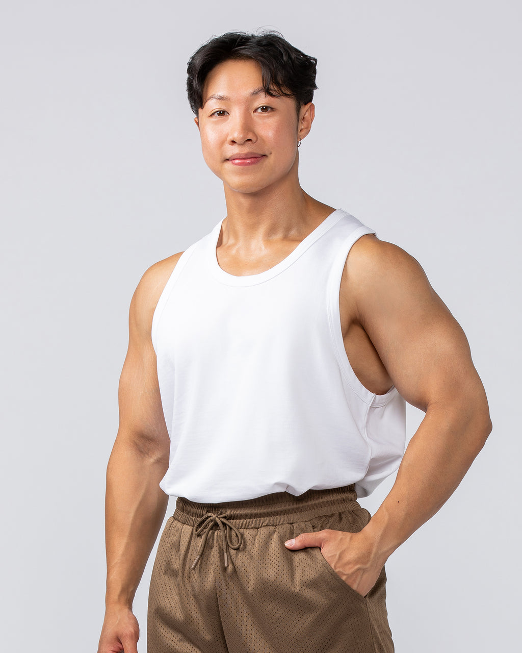 Lee Lem Loopback Tank - White – Muscle Nation