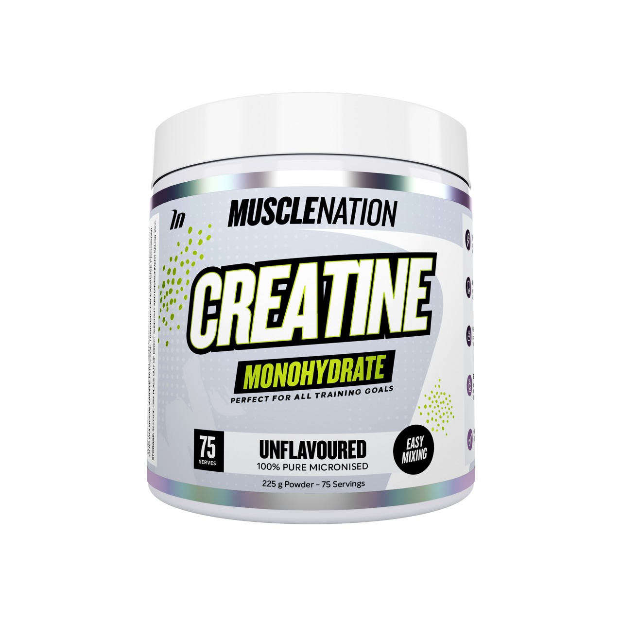 CREATINE MONOHYDRATE - 75 serves - Unflavoured - Muscle Nation