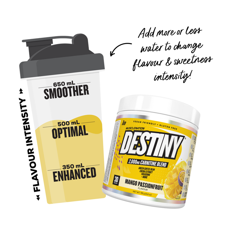 DESTINY Pre Workout Burn - Mango Passionfruit - 30 serves - Muscle Nation