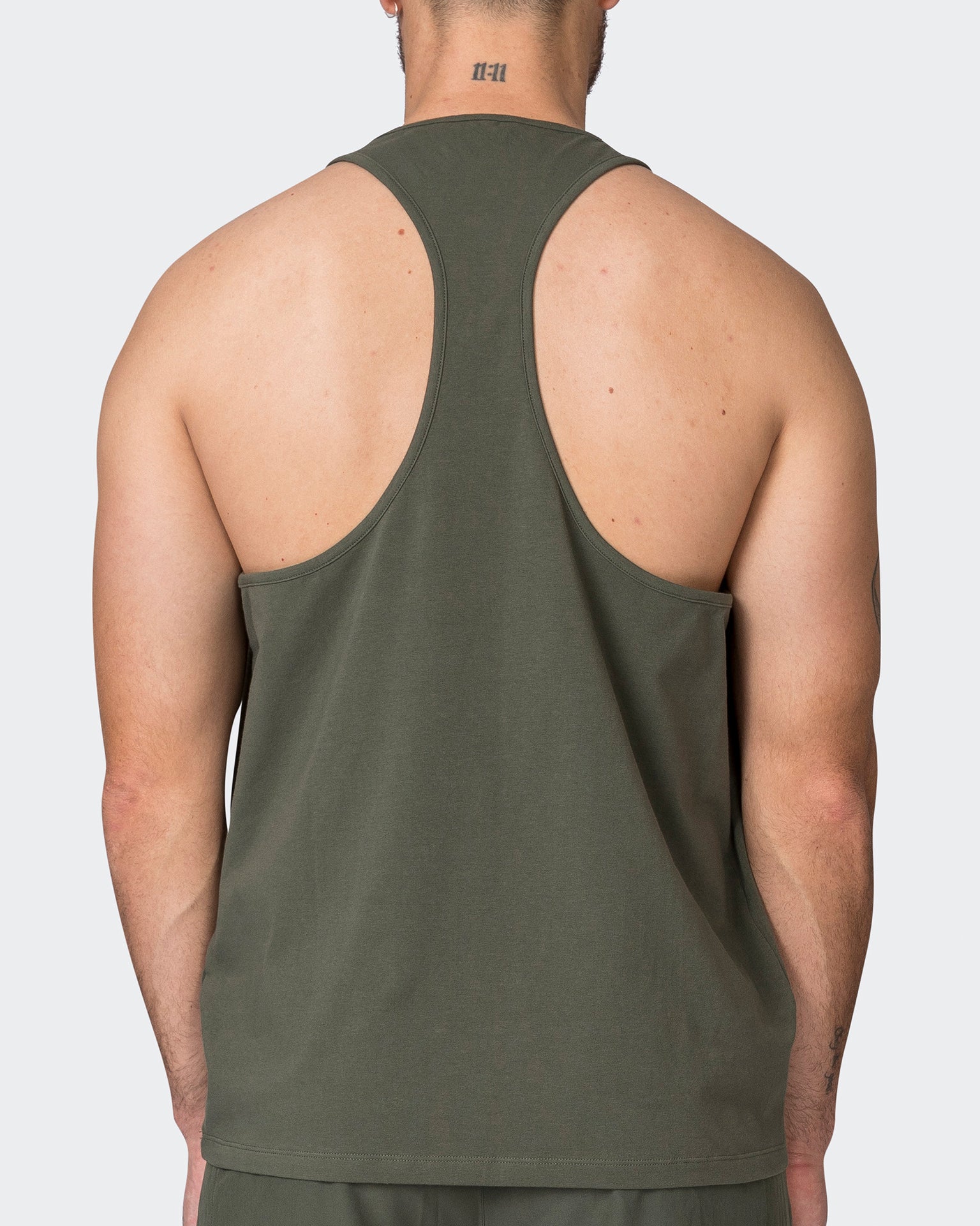 Infinite Y Back Singlet - Dark Khaki – Muscle Nation