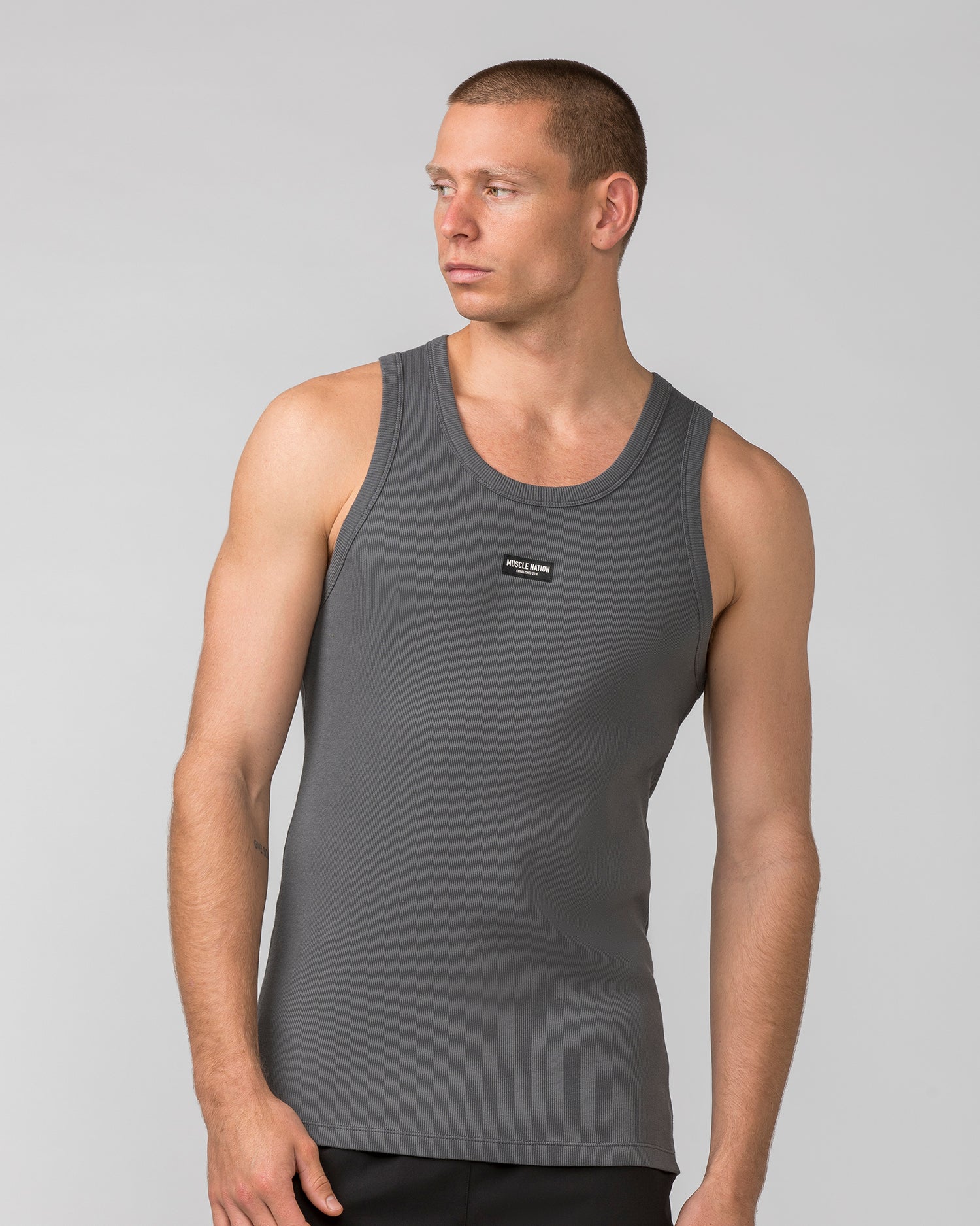 Rib Fitted Training Tank - Tornado - Muscle Nation