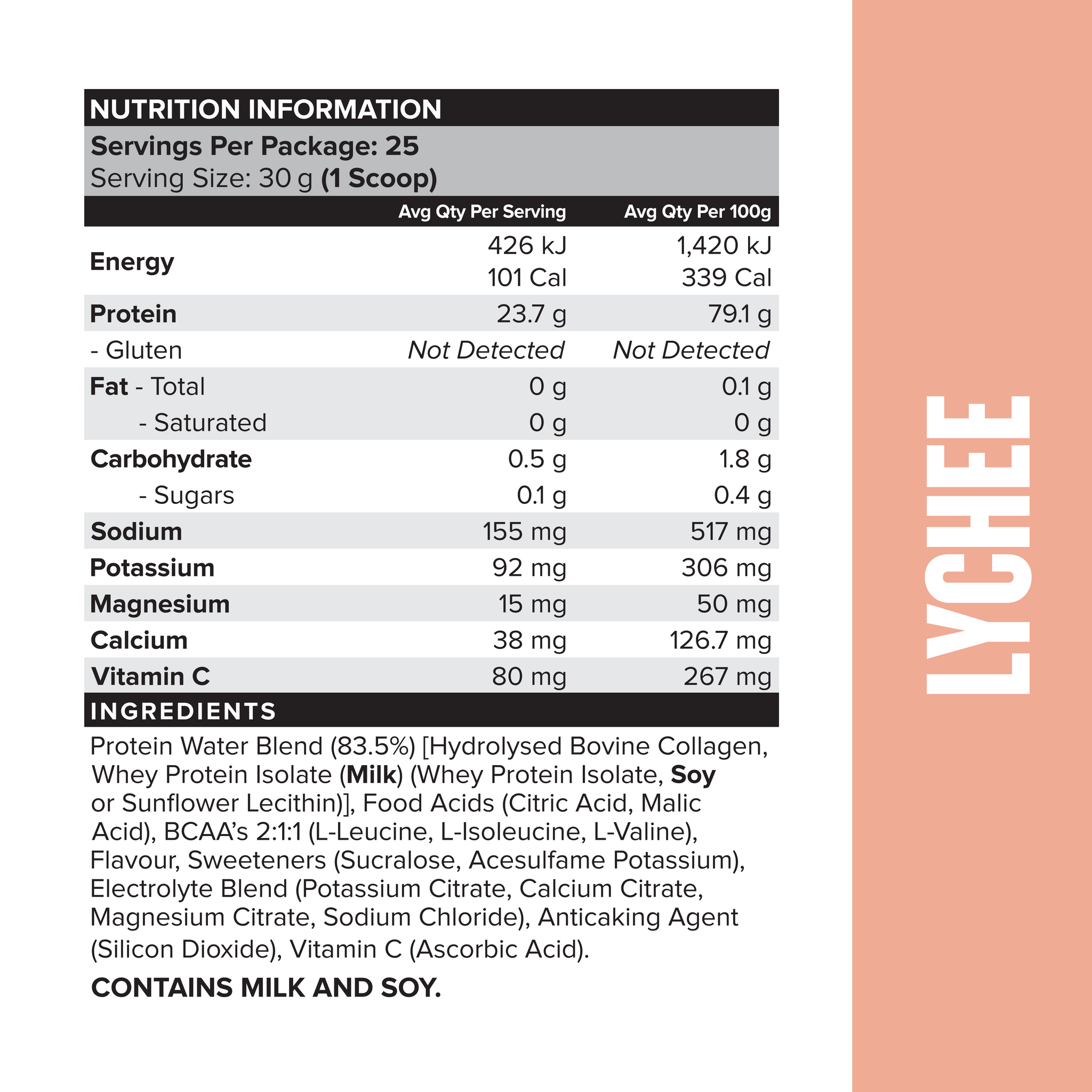 PROTEIN WATER - Lychee - 23.7g Protein | Australia's #1 Clear Protein ...