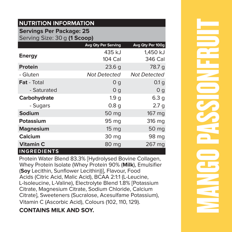 PROTEIN WATER - Mango Passionfruit - 25 serves – Muscle Nation