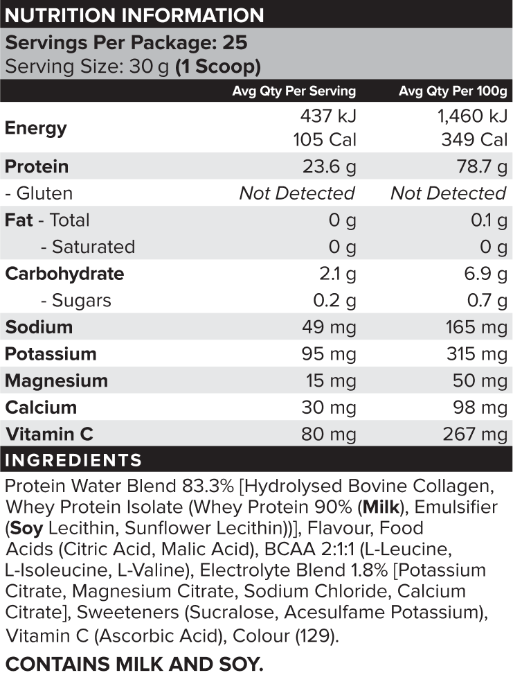 PROTEIN WATER - Raspberry - 25 serves – Muscle Nation