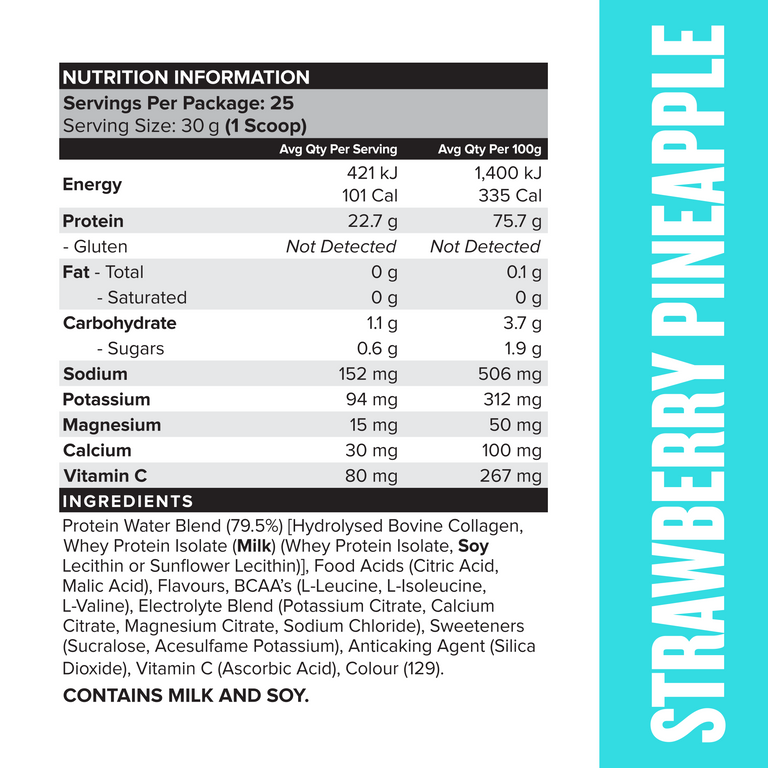 LOSERFRUIT PROTEIN WATER - Strawberry Pineapple - 25 serves – Muscle Nation