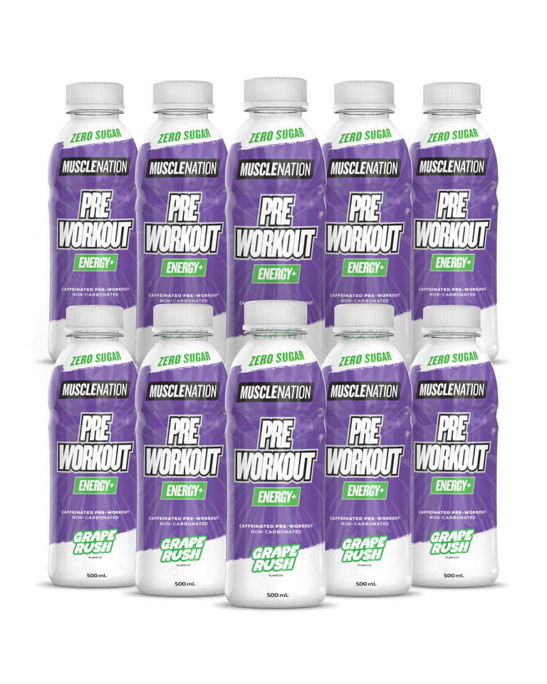 RTD Pre-Workout - Grape Rush 500ml (12 Pack) – Muscle Nation