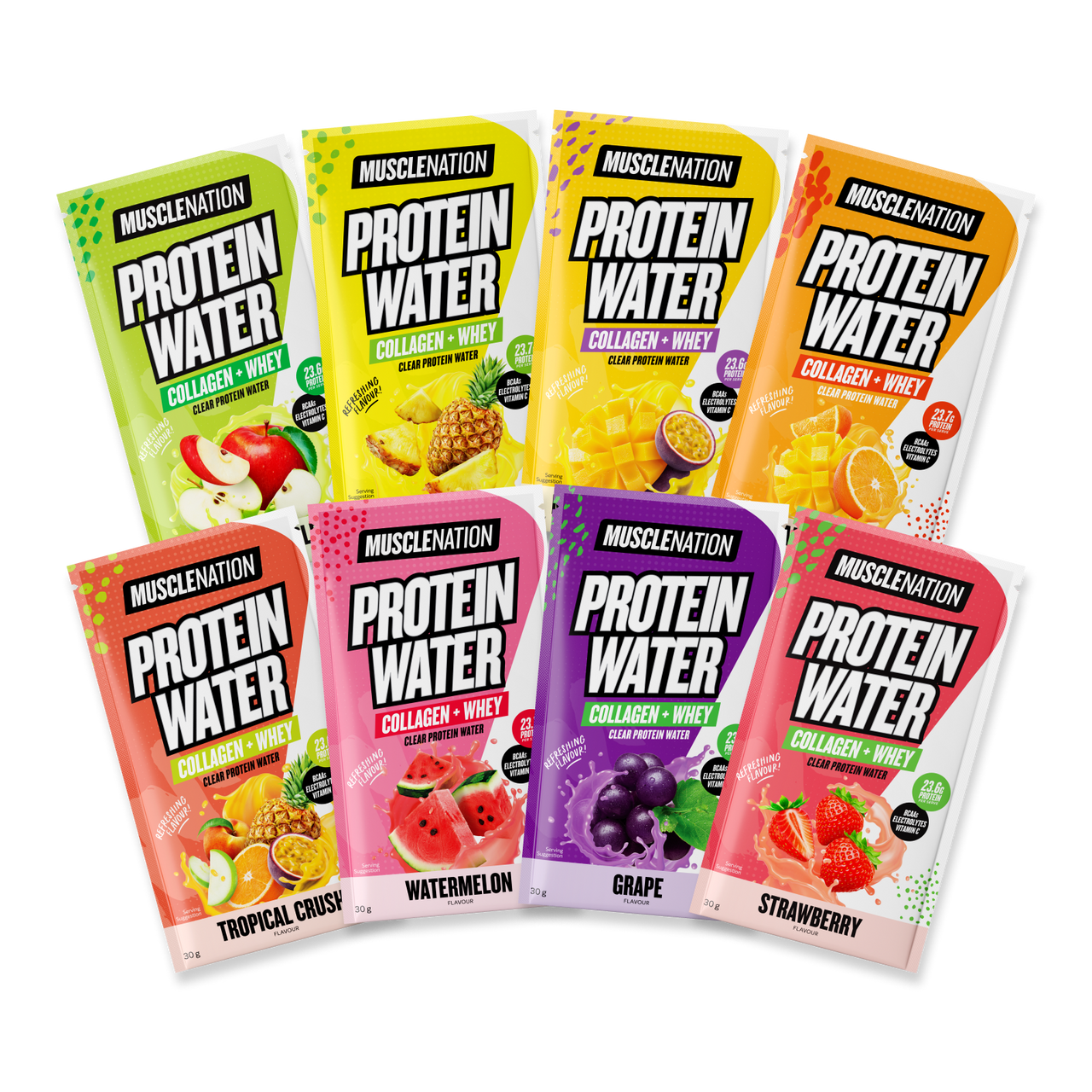 PROTEIN WATER - Sample Pack - 8 Flavours - Muscle Nation