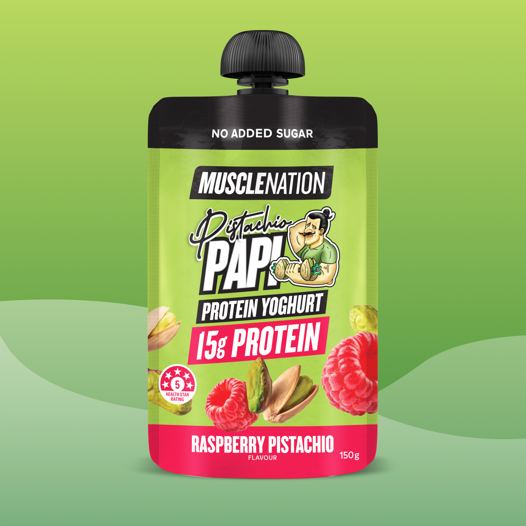 PROTEIN YOGHURT - Pistachio Papi - Raspberry Pistachio Pouch – Muscle ...