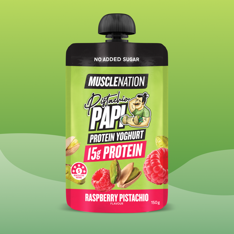 PROTEIN YOGHURT - Pistachio Papi - Raspberry Pistachio Pouch – Muscle ...