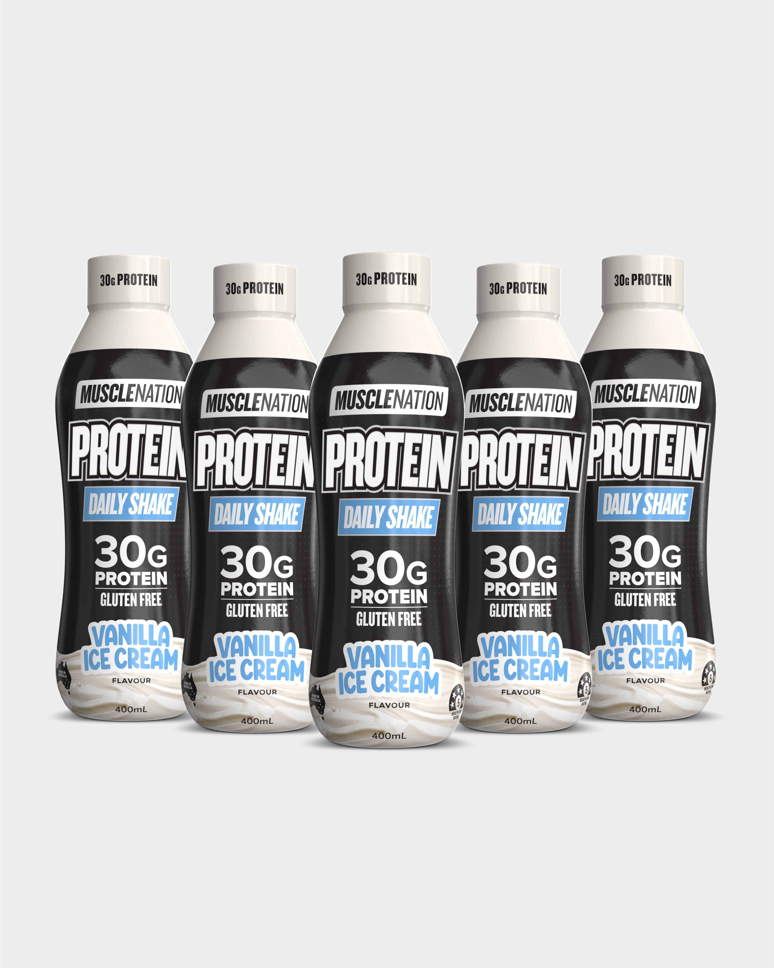 Protein Daily Shake - Vanilla Ice Cream 400ml Bottle (6 Pack) – Muscle ...