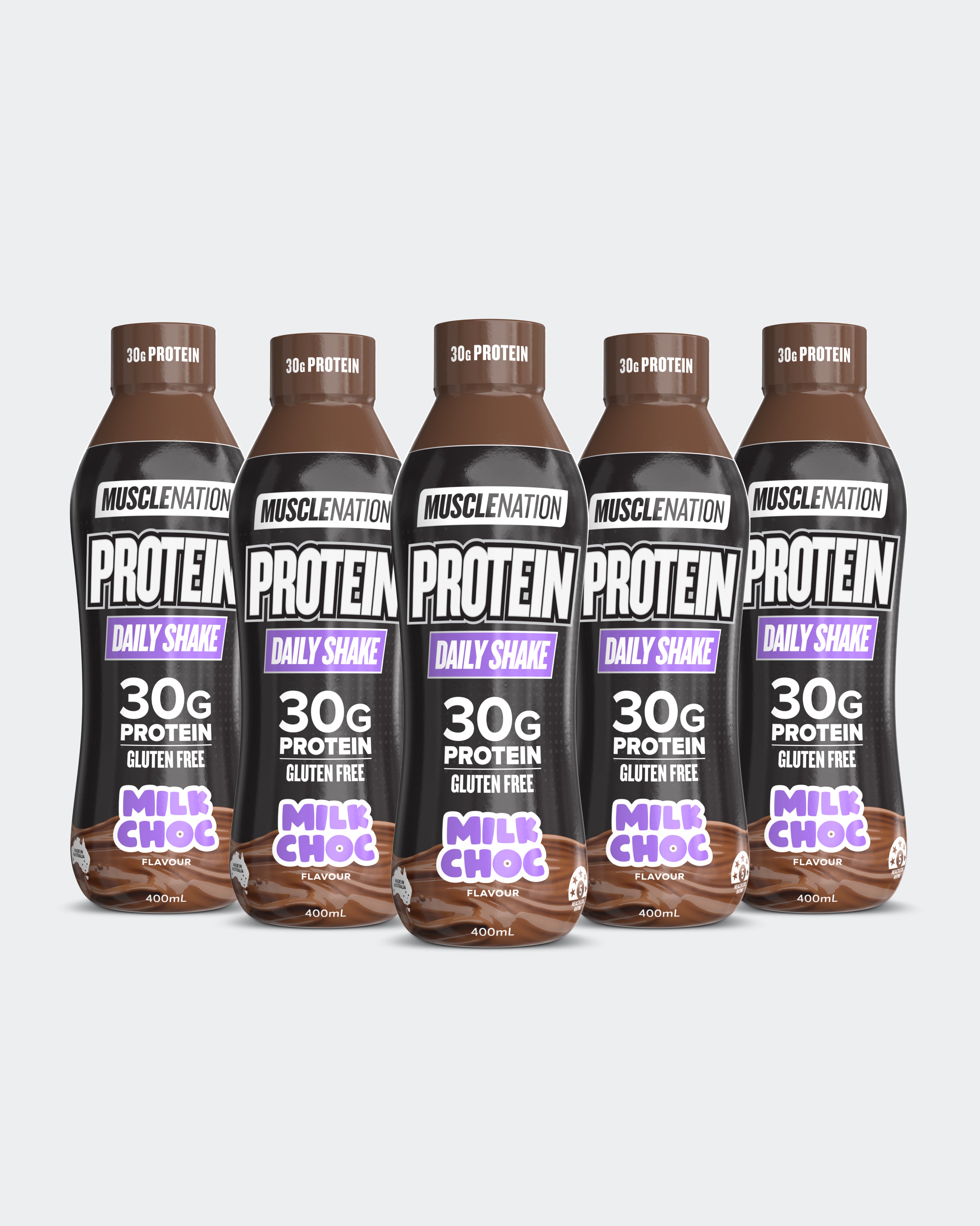 Protein Daily Shake - Milk Choc 400ml Bottle (6 Pack) – Muscle Nation
