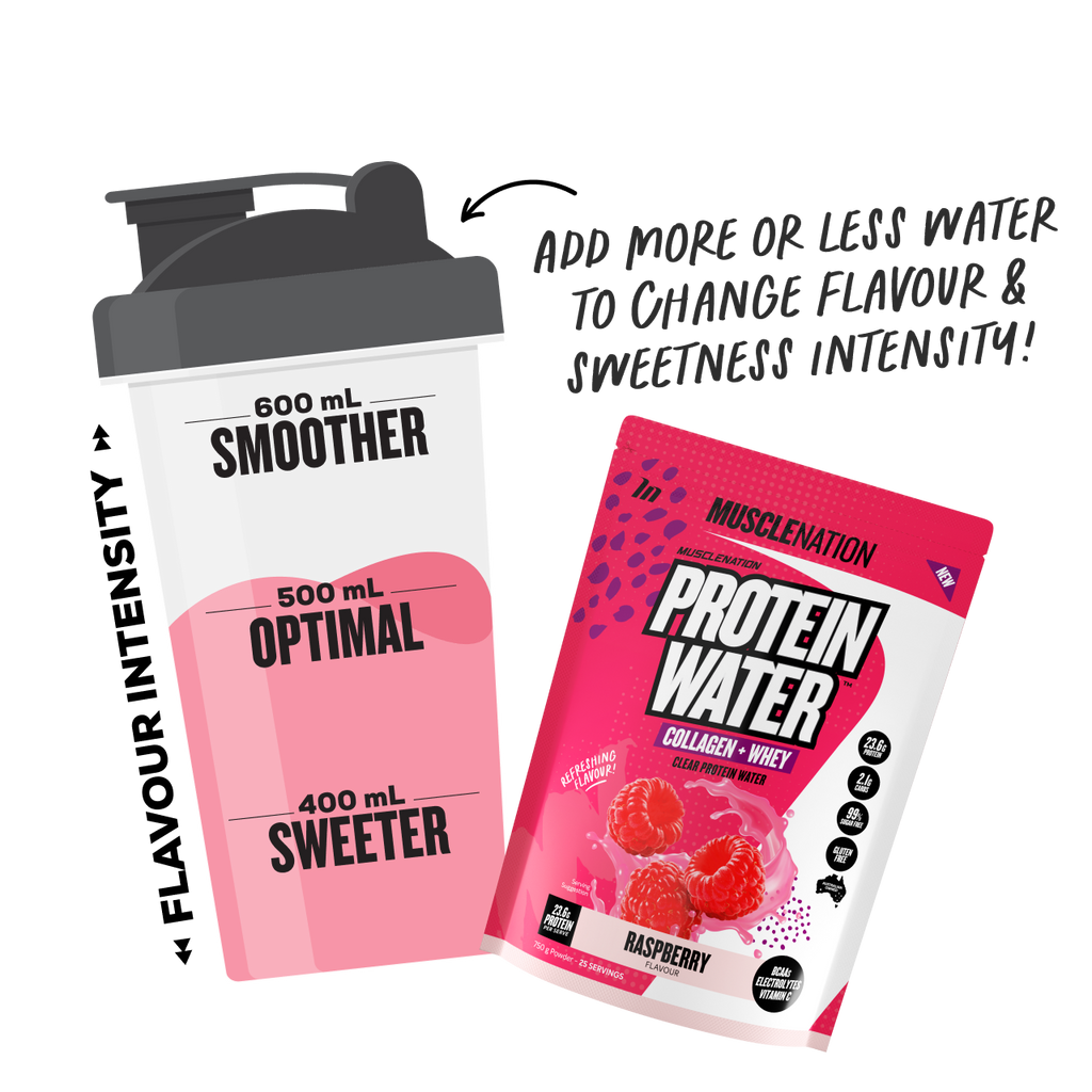 PROTEIN WATER - Raspberry - 25 serves 750g - Muscle Nation