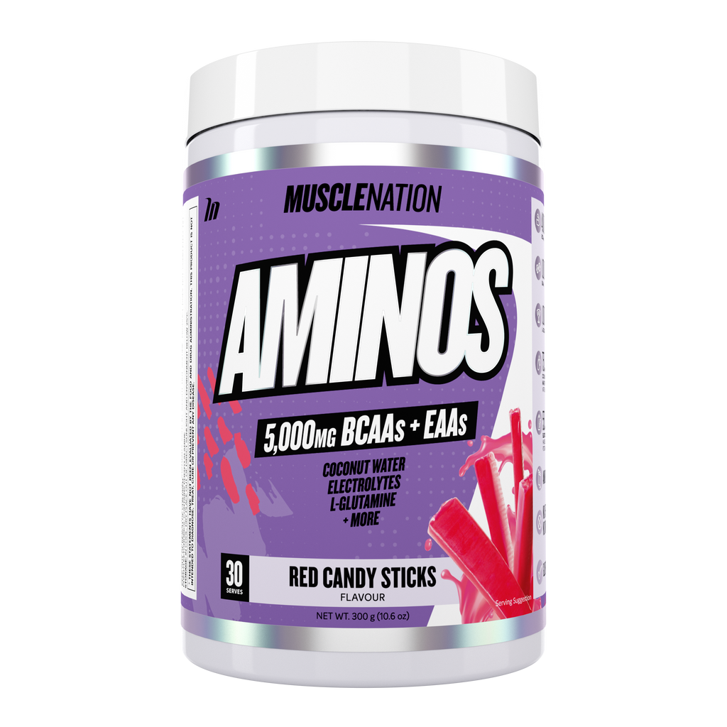 AMINOS + HYDRATION - Red Candy Sticks - 30 serves - Muscle Nation