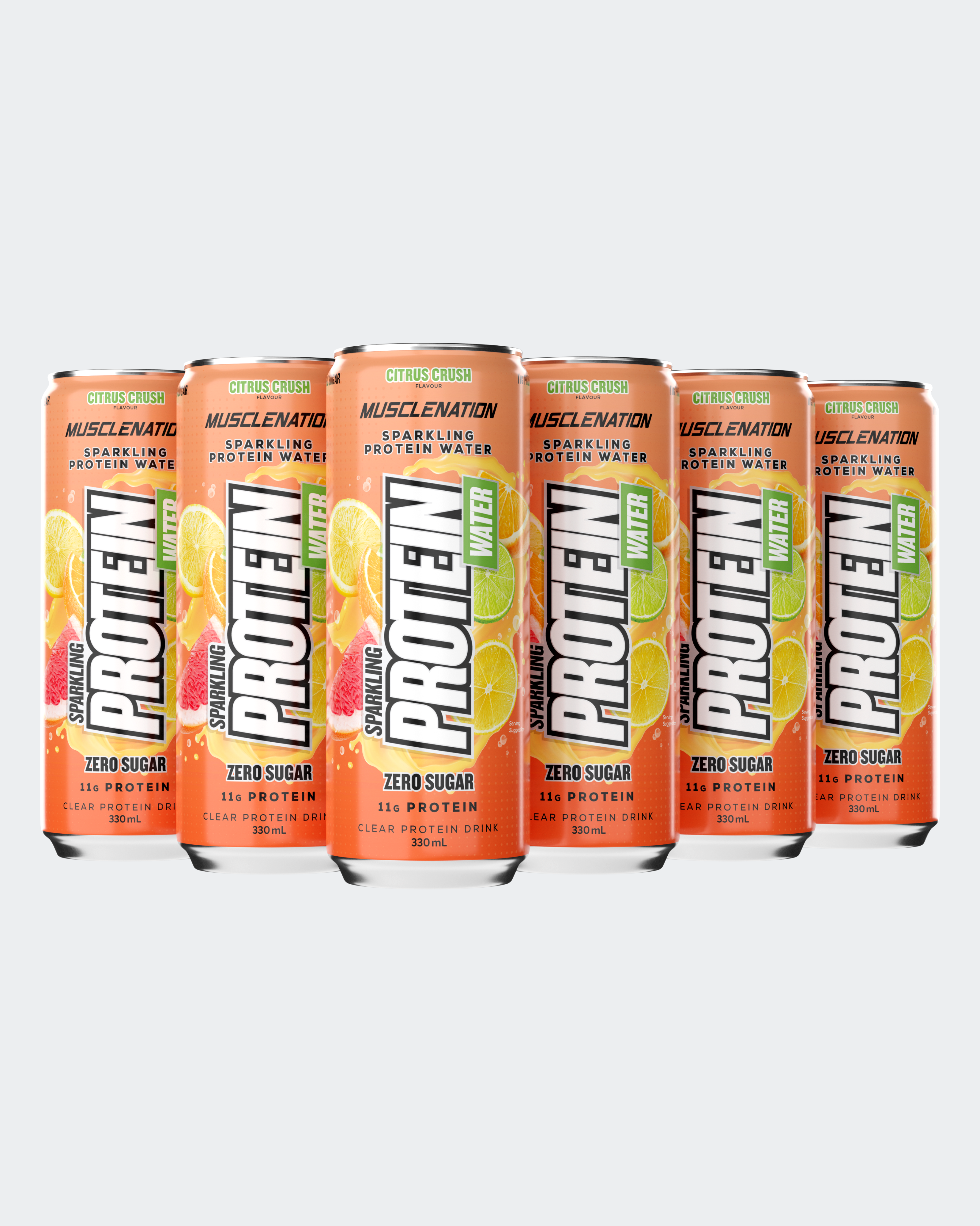 MN SPARKLING PROTEIN WATER Zero Sugar - Citrus Crush 330ml (12 Pack) – Muscle Nation