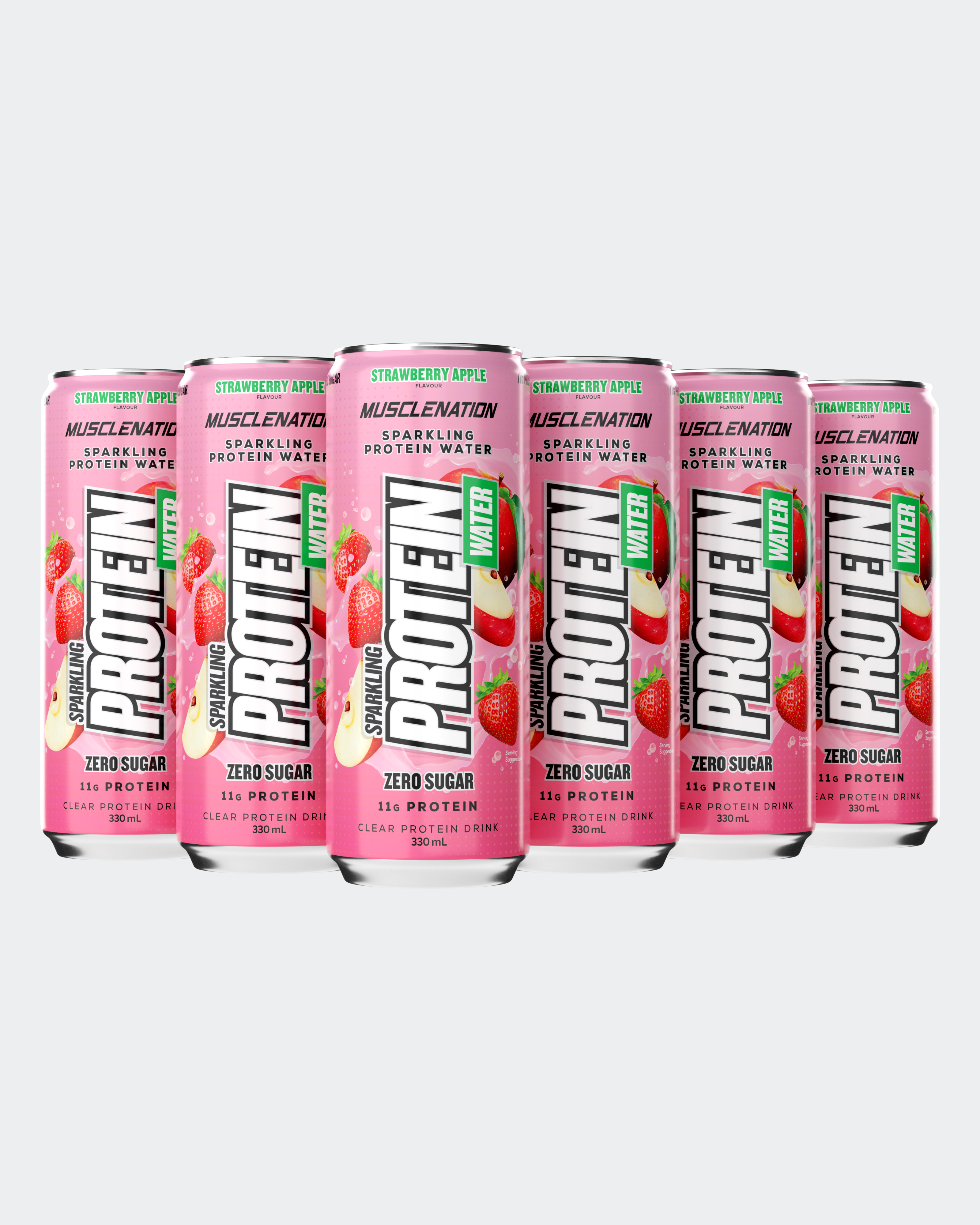 MN SPARKLING PROTEIN WATER Zero Sugar - Strawberry Apple 330ml (12 Pac ...