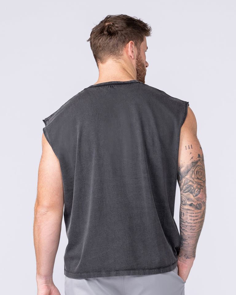 Spartan Vintage Boxy Muscle Tank - Washed Black – Muscle Nation