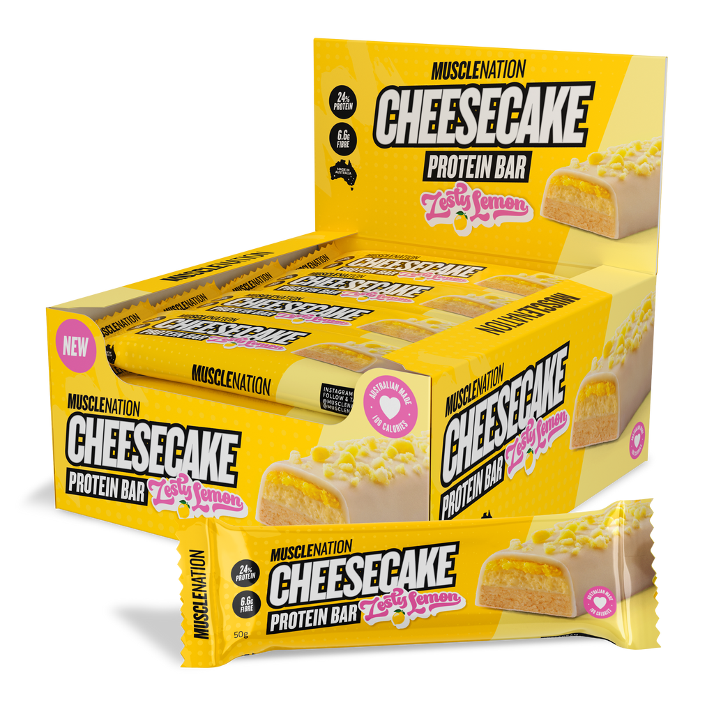 CHEESECAKE Protein Bar - Zesty Lemon - Box of 12 - Muscle Nation
