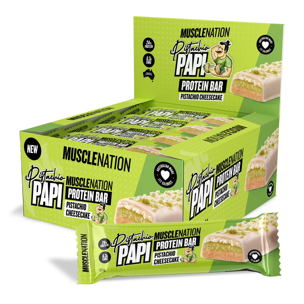 MN x PISTACHIO PAPI Protein Bar - Pistachio Cheesecake - Box of 12 ...