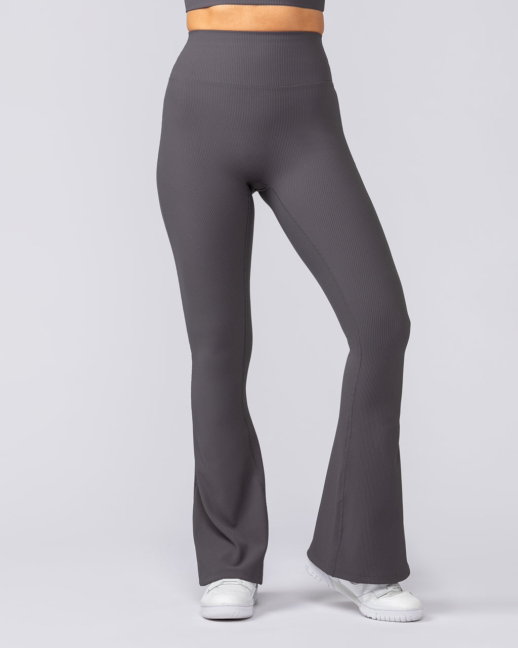 Zero Rise Rib Flare Leggings - Phantom – Muscle Nation