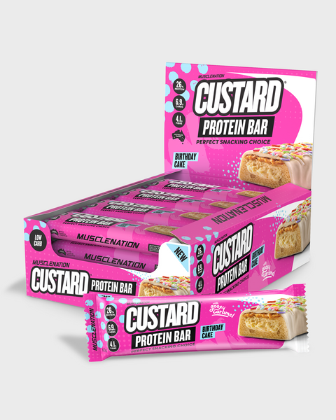 CUSTARD Protein Bar - Birthday Cake - Box of 12 - Muscle Nation