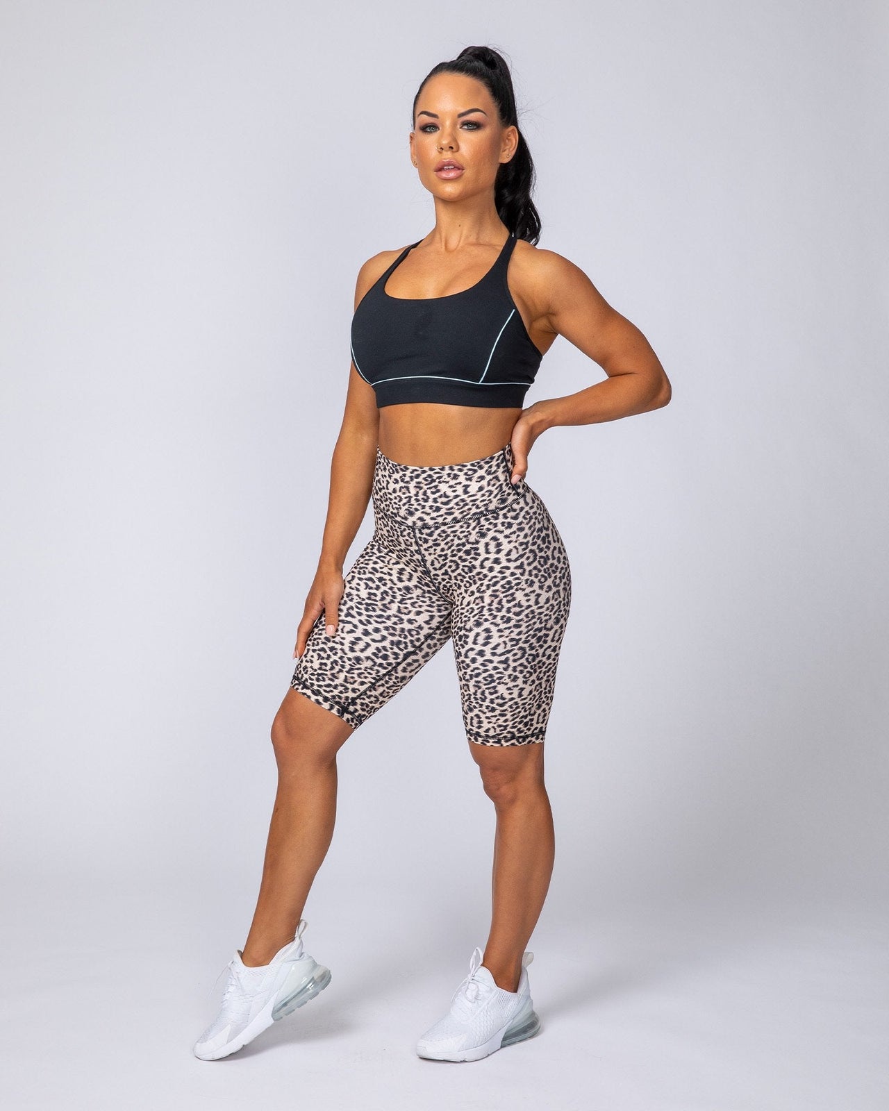 Signature Referee Length High Waist Scrunch - Yellow Leopard – Muscle ...